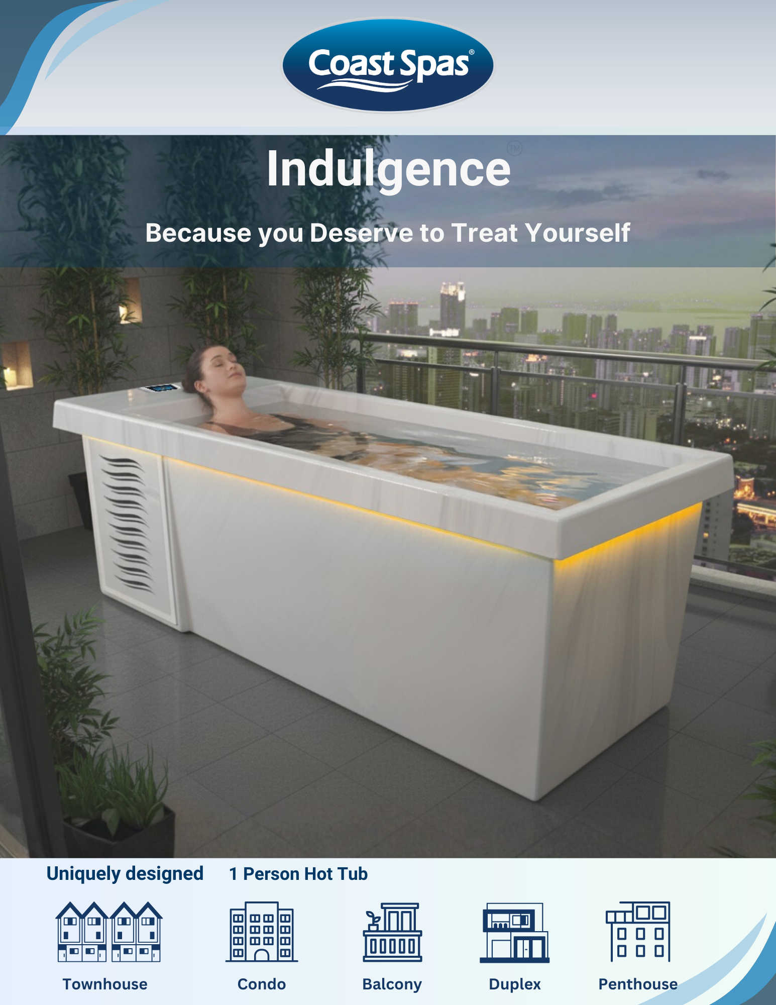 Indulgence – One person Hot tub